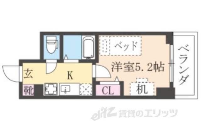 キャンパスヴィレッジ京都今出川通 1K 3階│賃貸のエリッツ