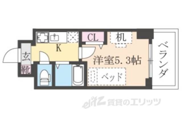 キャンパスヴィレッジ京都今出川通 1K 4階│賃貸のエリッツ